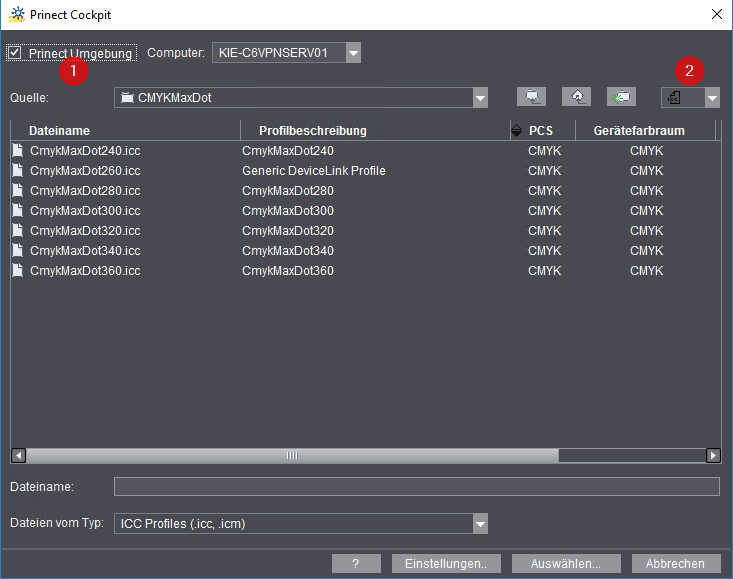 Administration - ICC-Profile