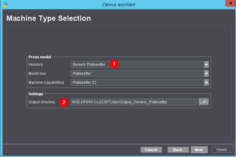 Criar máquina de impressão digital no Central Device Manager