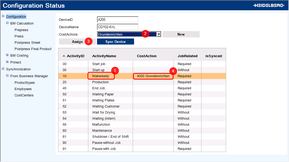 Geräte, Kostenstellen und Arbeitsvorgänge ("CostCenters") importieren