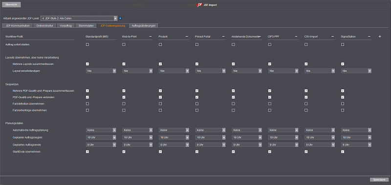 Administration - JDF-Import