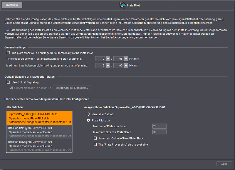 Administration - Plate Pilot