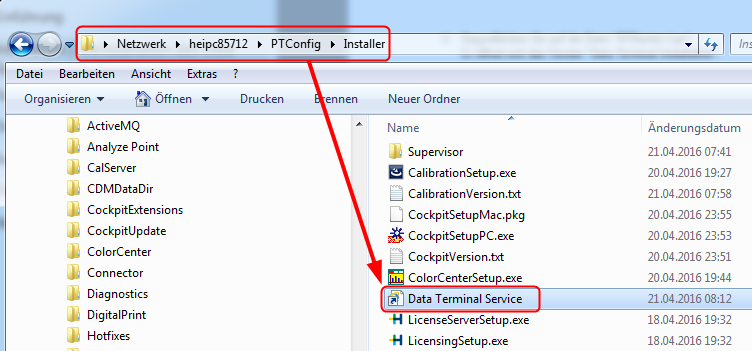 Connecting the Data Terminal