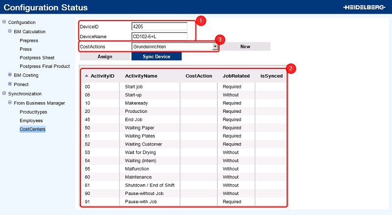 Import "Cost centers" (Devices, Cost Centers and Actions)