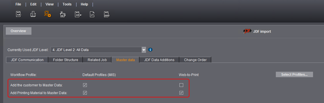 Import Master Data from a Job to the MDS