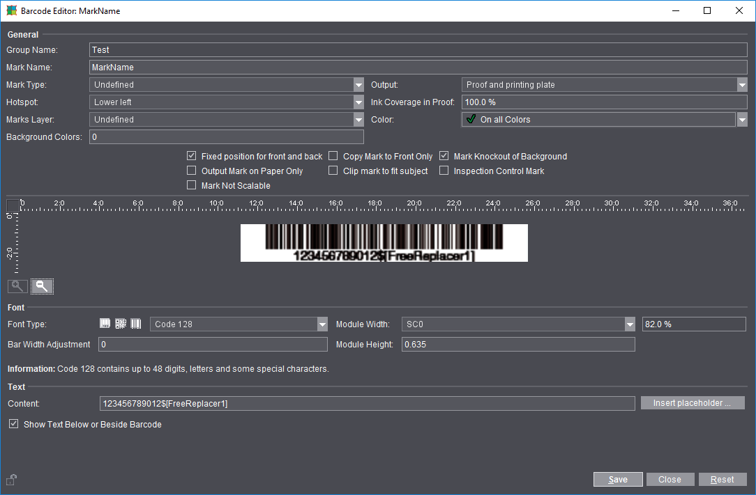 Barcode Editor