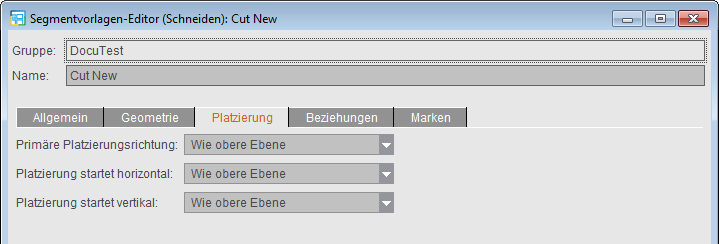 Segmentvorlagen-Editor